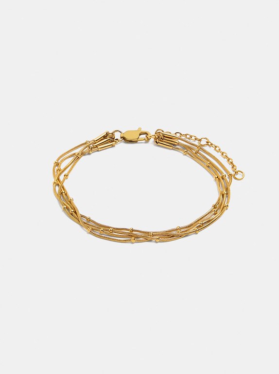 MULTIPLE SNAKE CHAIN BRACELET - STAINLESS STEEL