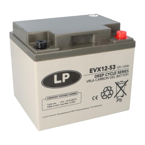 AKUM. STAC. Landport EVX12053 12V 53Ah carbon