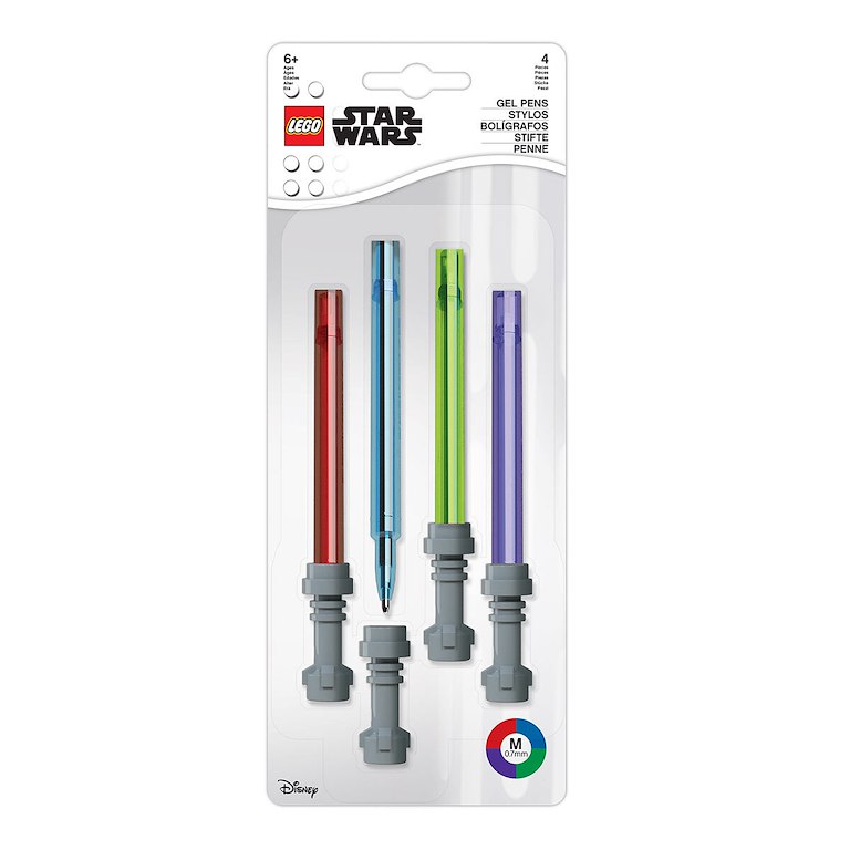 LEGO Star Wars gel olovka u obliku svetlosne sablje, 4 kom 52875ID: EK000883282