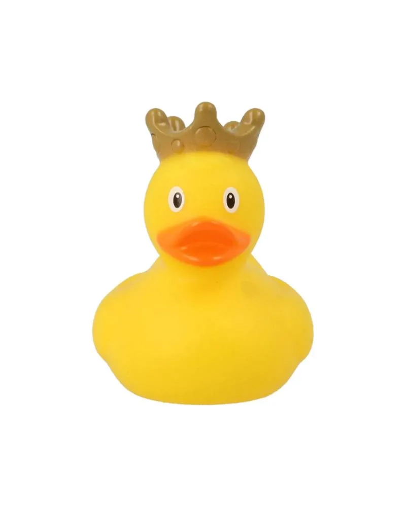 Lilalu Patkica - Yellow Duck with Crown - Mini Rubber Duck