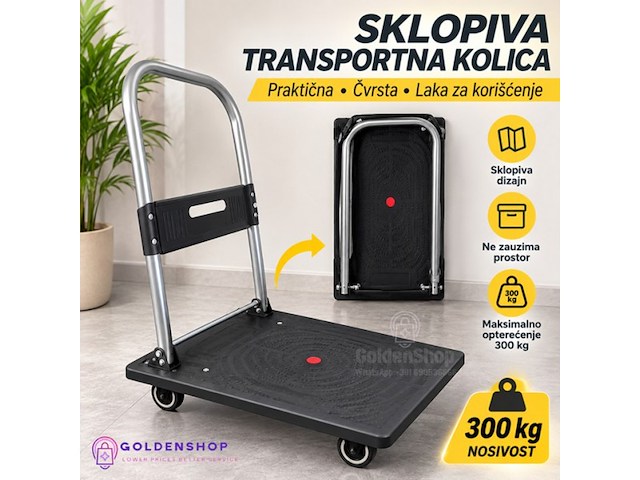Sklopiva Kolica za transport robe do 300 kg