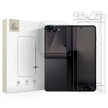 SAMSUNG GALAXY Z FLIP7/Z FLIP8 TECH-PROTECT EASY SET 4-IN-1 PROTECTION KIT - CLEAR