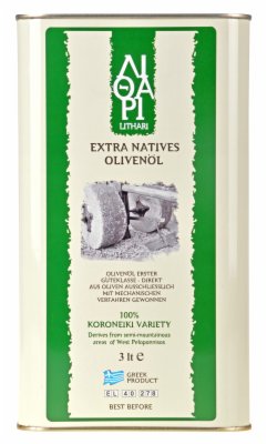 ULJE MASLINOVO EXTRA VIRGIN LITHARI ILIAKI 3L
