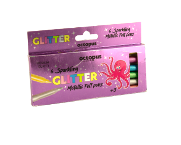 FLOMASTERI GLITER 1/6 OCTOPUS