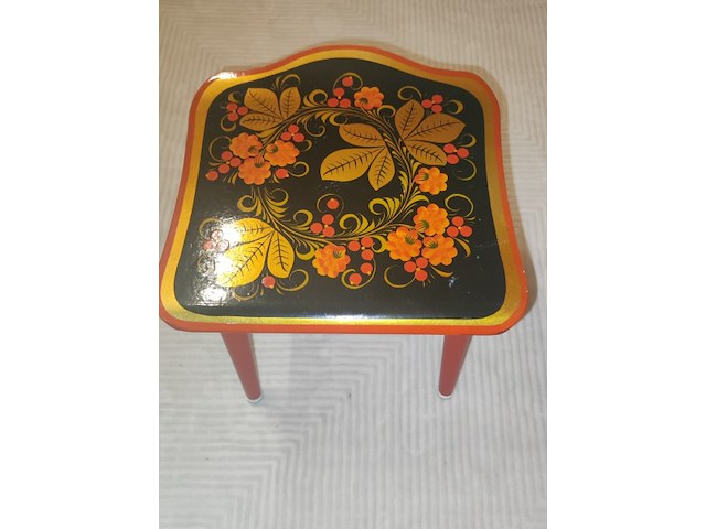 Ruska Hohloma drvena šamlica 28x28x25cm