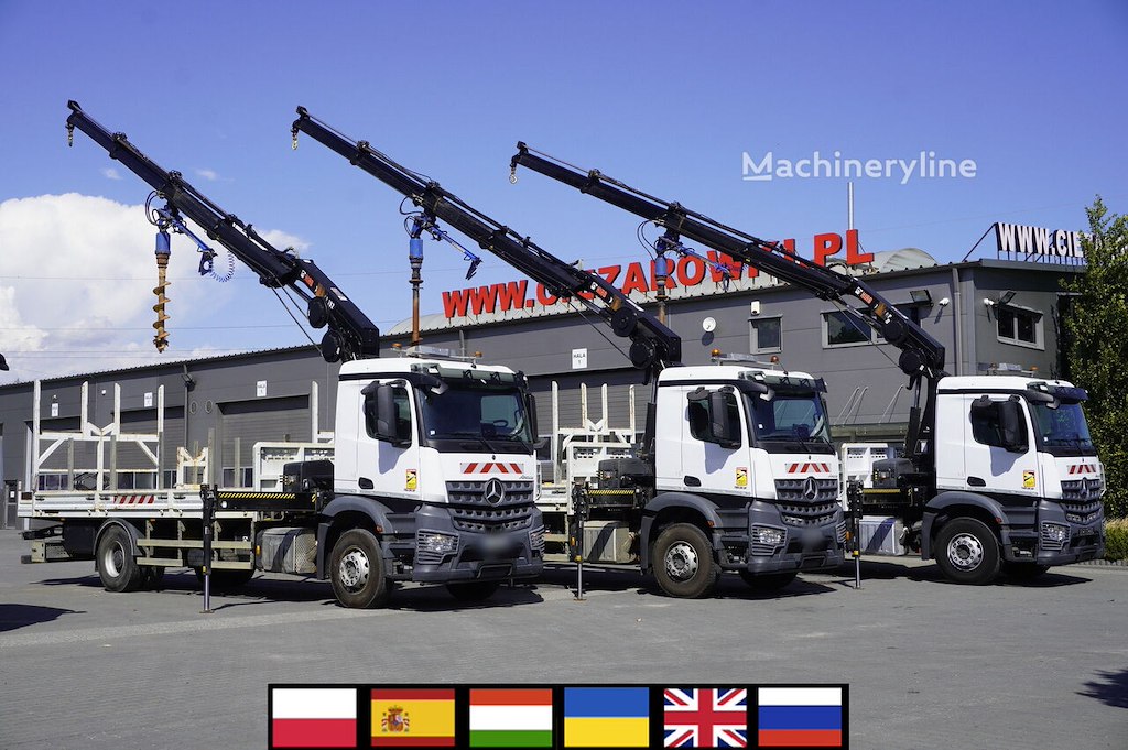 HIAB X-HIPRO 192 ES-3 na šasiji Mercedes-Benz Arocs 1833 4×2 / 50 tho. km! / HIAB X-HIPRO 192 ES-3 crane / rem bušaća dizalica