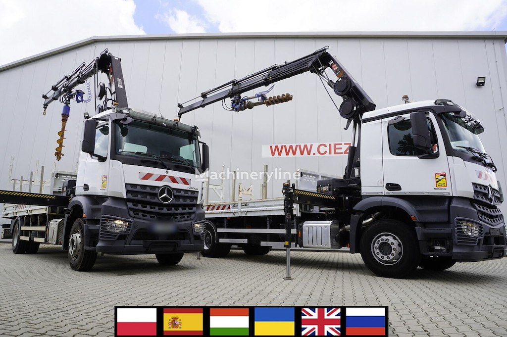 Mercedes-Benz Arocs 1833 4×2 / 50 tho. km! / HIAB X-HIPRO 192 ES-3 crane / rem bušaća dizalica