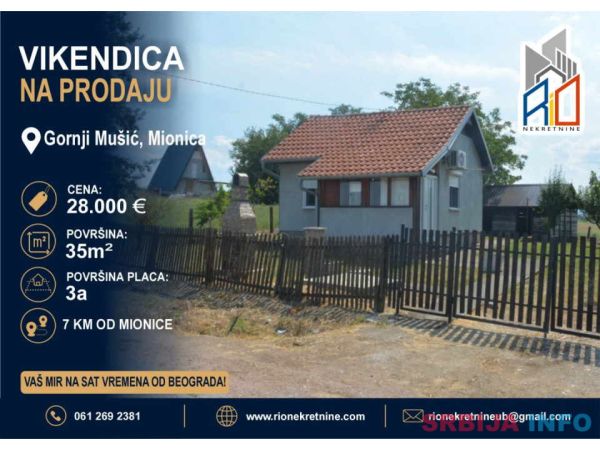 Useljiva vikendica u Mionici, Gornji Mušić!