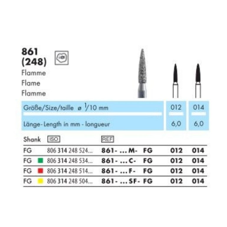 BORER DIJAMANT FISURNI ZA TURBINU 861F - FINIRER