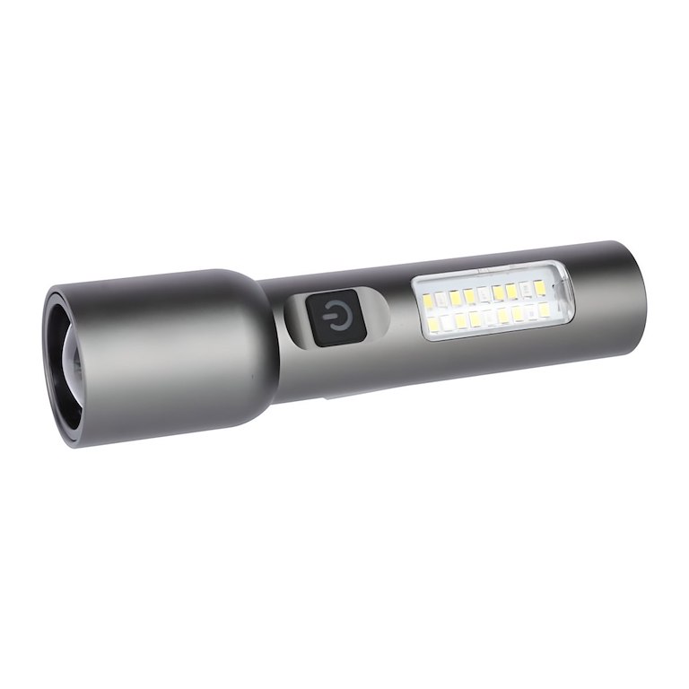 Prosto PL4004 ručna LED lampa sa laserom, 220 lm, metalno kućište, USB-C