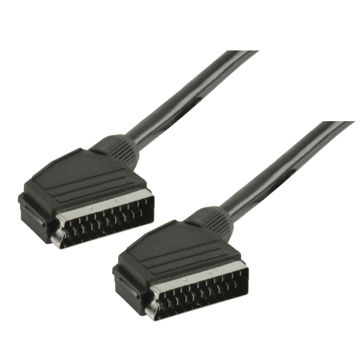 SCART kabl 3m svih 21 pinova povezano crni VC3D-3