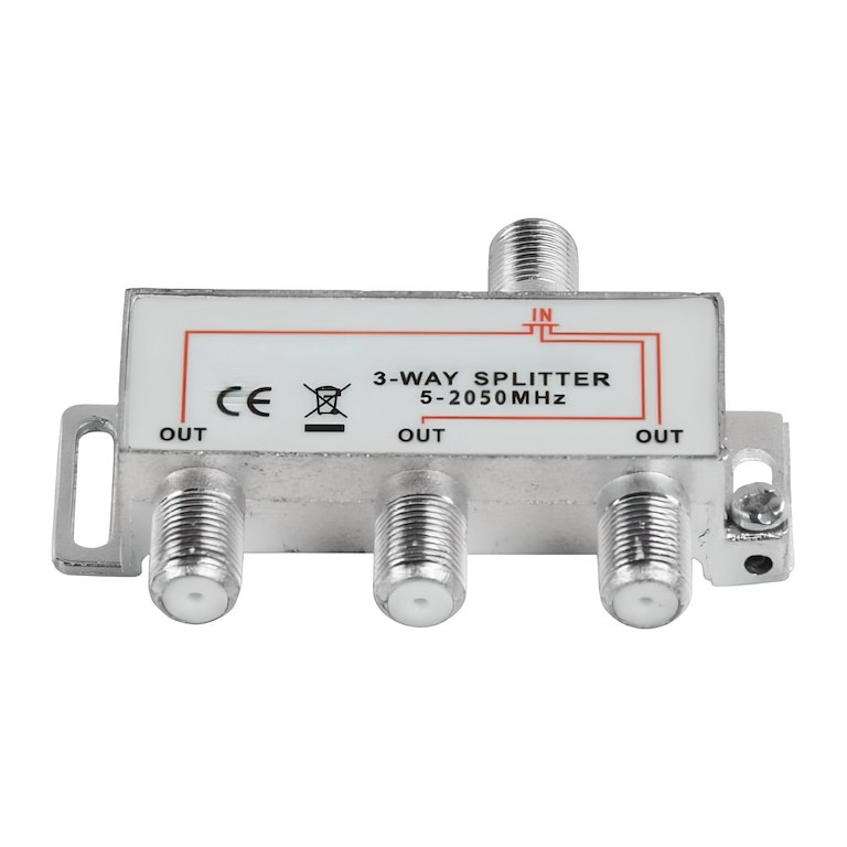 F razdelnik 1 na 3 niklovan 5-2050 MHz 3SPLT-CN