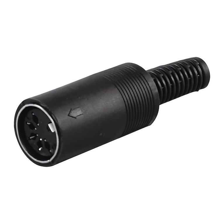 DIN utičnica 5 polova stereo za kabl metalna UTICDIN5