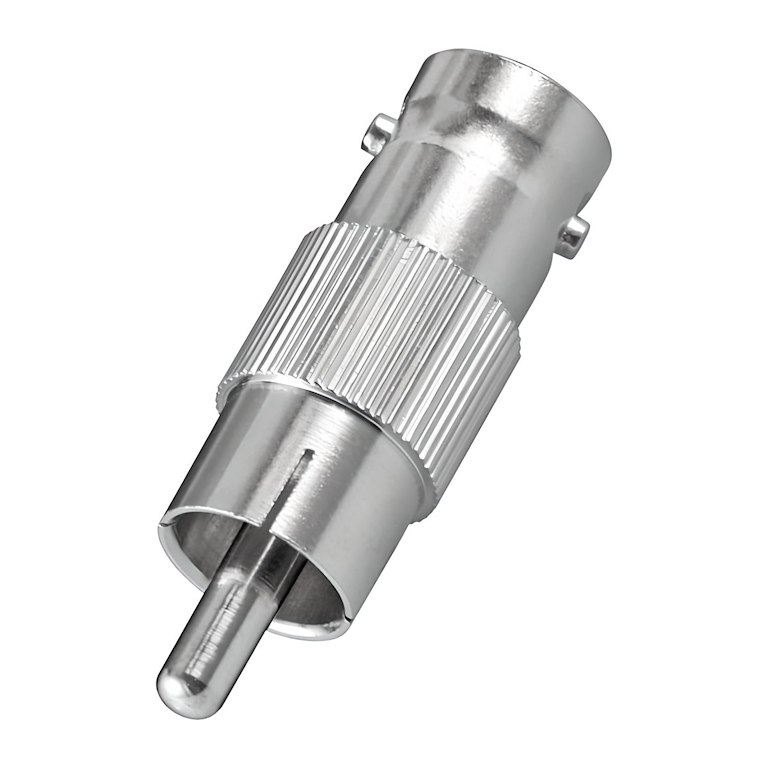 Adapter RCA na BNC video metalni srebrni S34