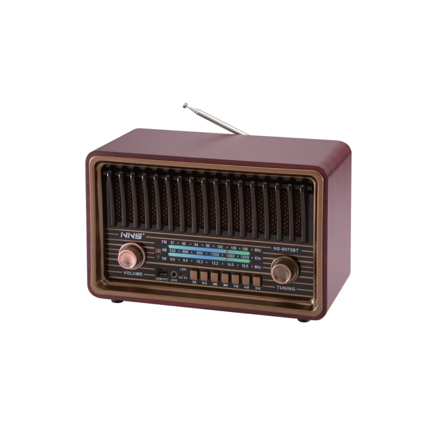 elementa Retro RGB Bluetooth Radio 8075BT/B
