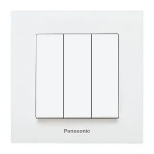 Prekidač običan Panasonic trostruki beli