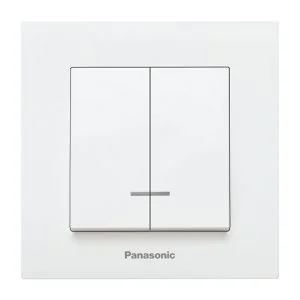 Prekidač serijski Panasonic sa tinjalicom beli