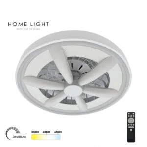 LED plafonjera sa ventilatorom bela