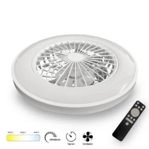 LED plafonjera sa ventilatorom bela