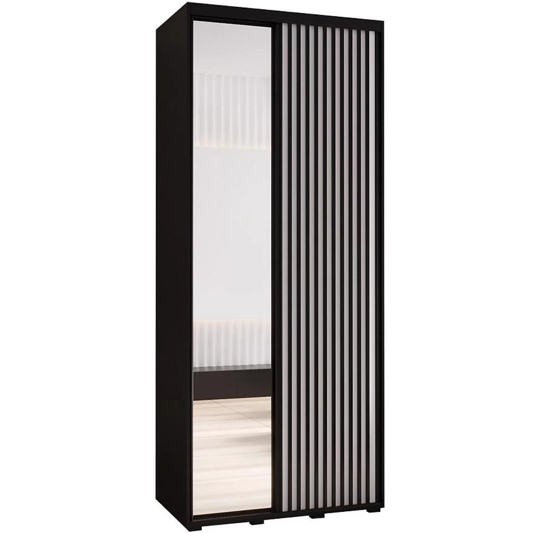 Lanko klizni ormar 120x45x235,2 cm crna/bela