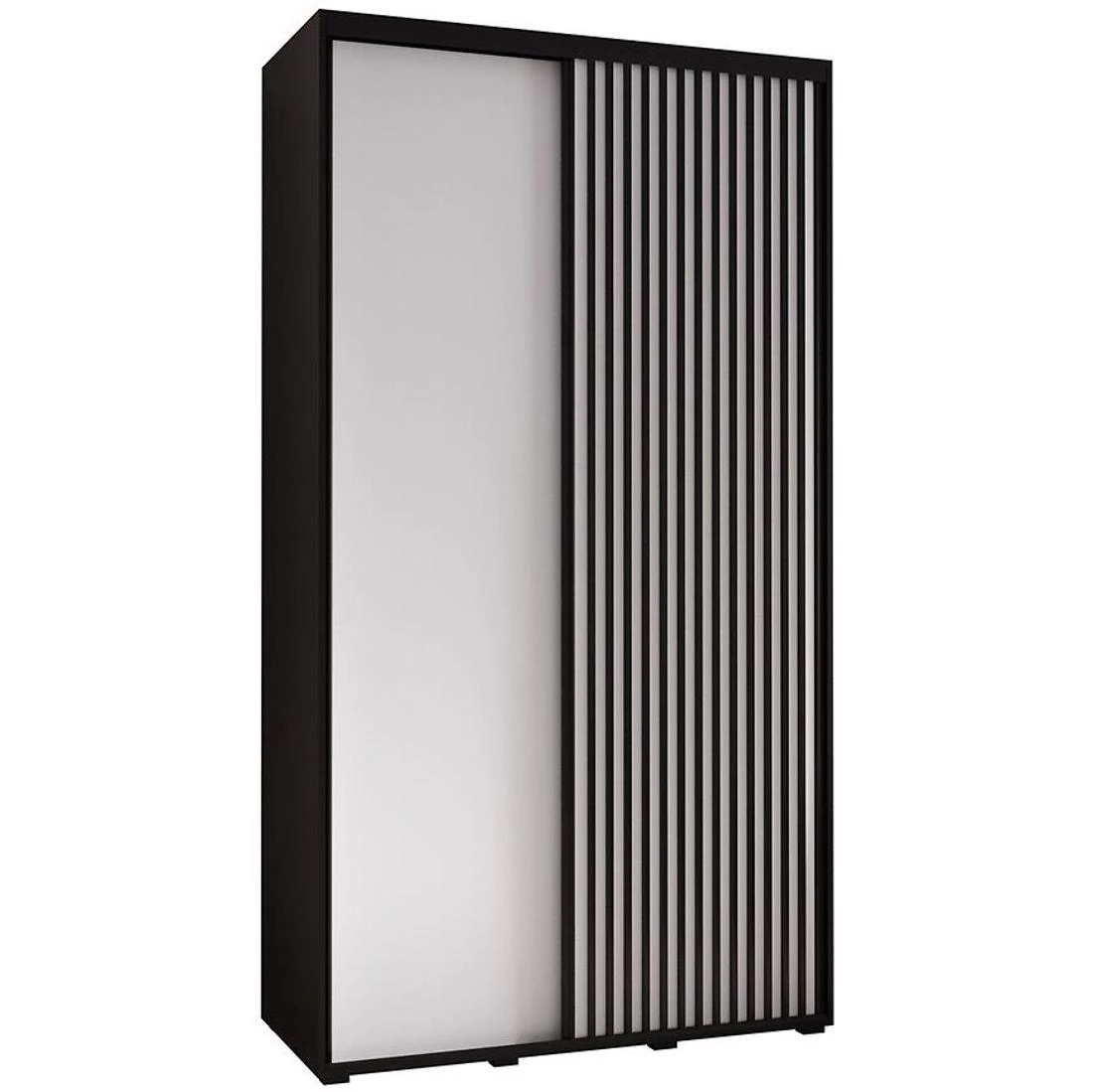 Lanko klizni ormar 140x60x235,2 cm crna/bela