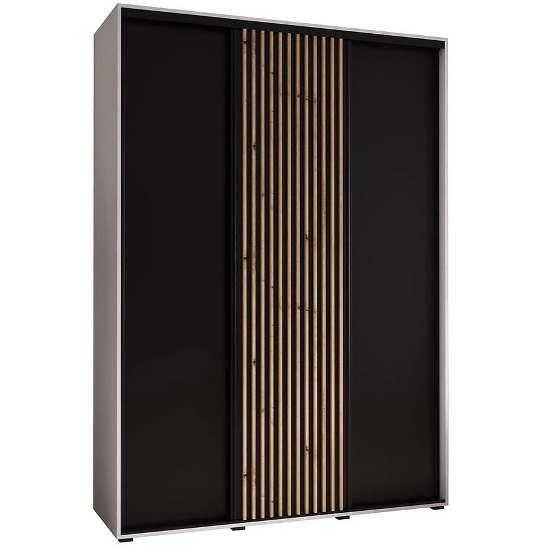 Lanko klizni ormar 180x60x235,2 cm bela/crna