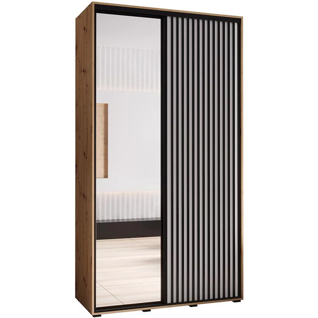 Lanko klizni ormar 140x60x235,2 cm artisan/bela