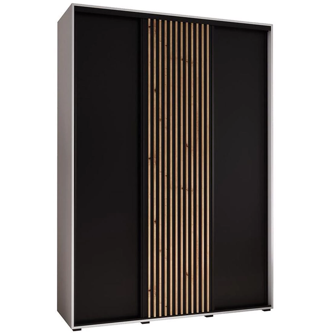 Lanko klizni ormar 170x60x235,2 cm bela/crna