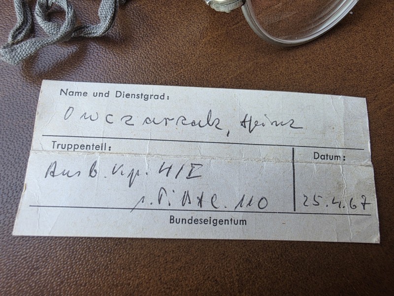 Nemačke Vojne Naočare-1967–Kompletan Set sa dokumentom!