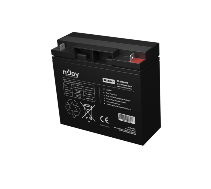 Akumulator nJoy GP1812CF baterija 12 V 18 Ah VRLA AGM, 399 W/15min, T3 M5, 181×77×167 mm