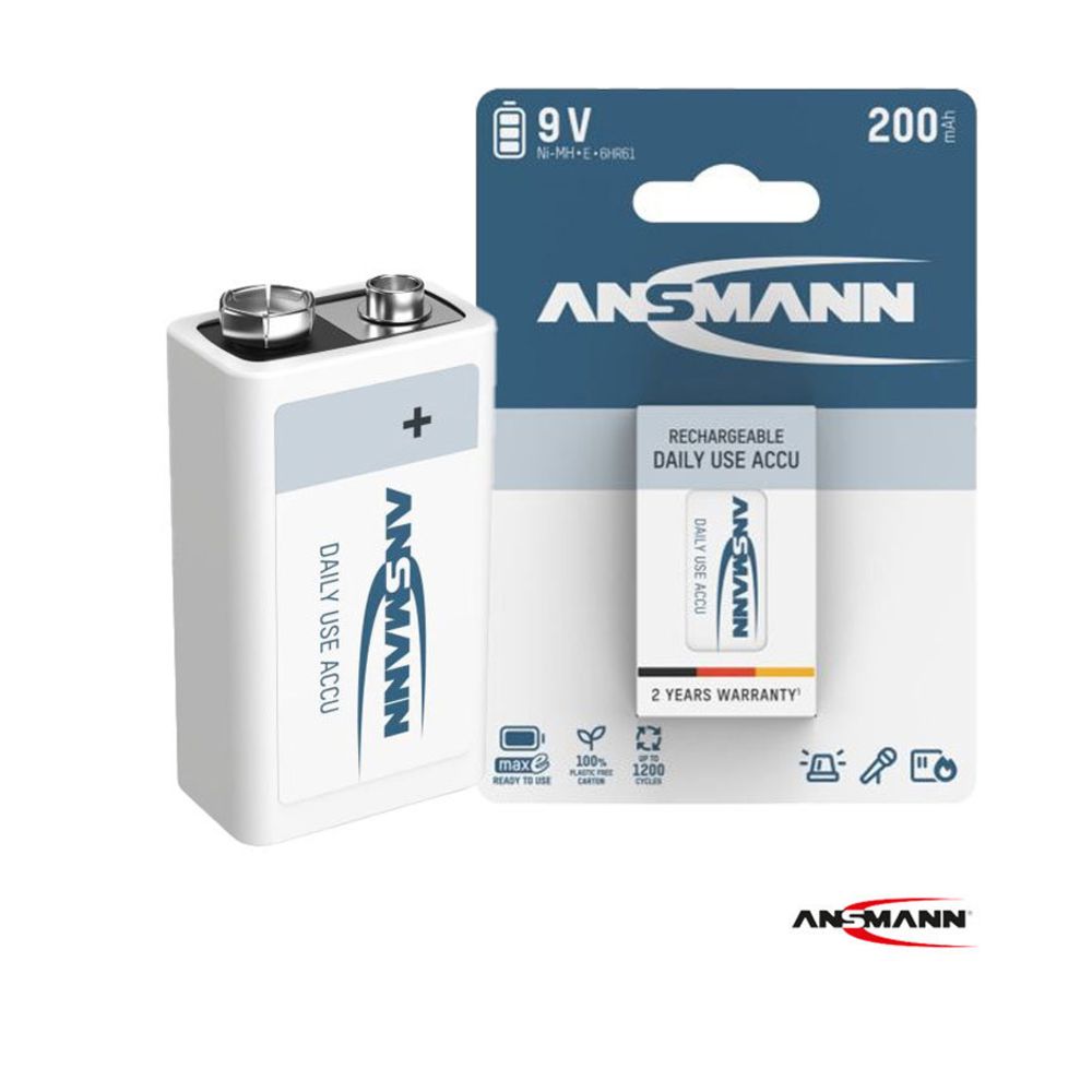 ANSMANN punjiva baterija 9 V 6F22 200 mAh