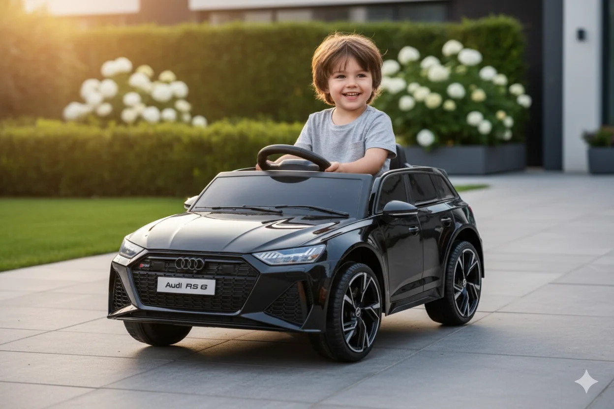 Audi RS6 dečiji auto na akumulator crni Model 2206