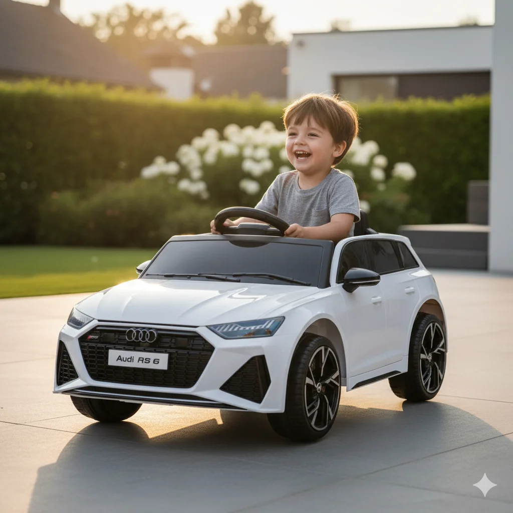 Audi RS6 dečiji auto na akumulator beli Model 2206
