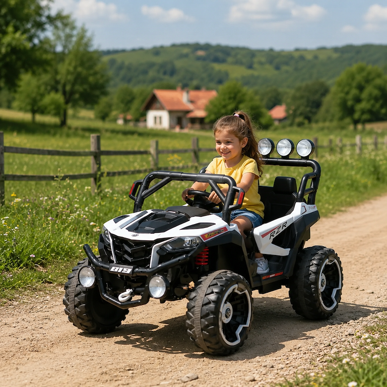 Dečiji quad na akumulator Bagi sa LED svetlima 287 beli