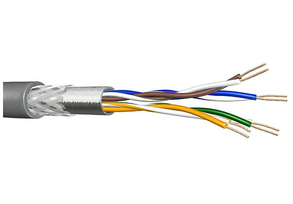 SFTP Draka UC300 HS26 Cat.5E SF/UTP patch kabl licnasti LSHF-FRNC 300MHz PoE 802.3af/at/bt