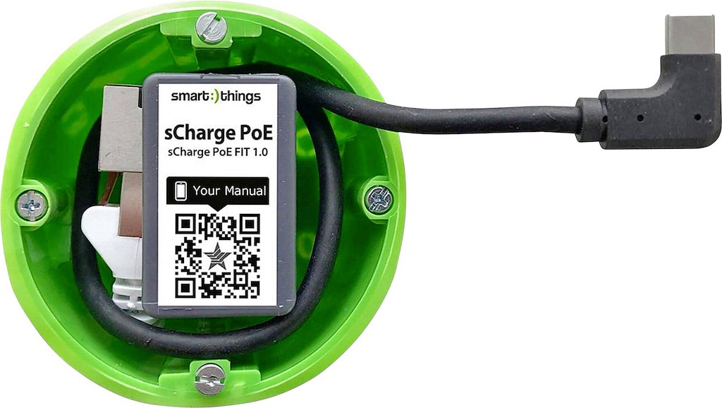 PoE sCharge PoE FIT C PoE+ adapter 2,6 A 22 W, 25 W USB-C® utikač
