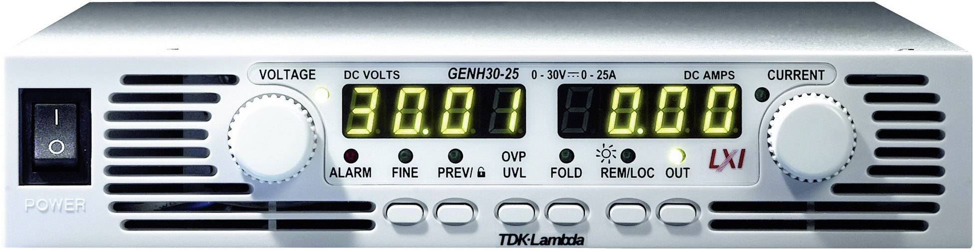 TDK-Lambda GENH300-2.5 19-inčno laboratorijsko napajanje sa podesivim naponom 85 – 265 V/AC → 300 V/DC 2,5 A