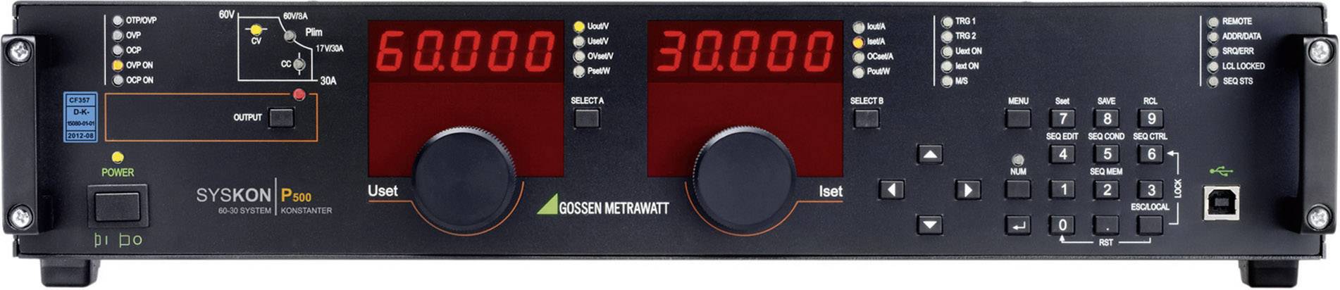 Gossen K346A 19-inčno laboratorijsko napajanje sa podesivim naponom 60 V/DC 30 A 500 W