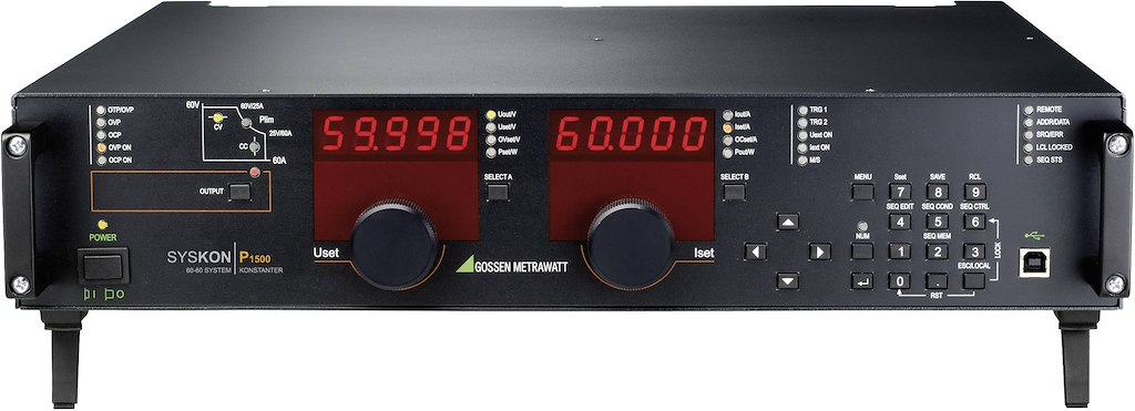 Gossen P1500 19-inčno laboratorijsko napajanje sa podesivim naponom 115/230 V → 60 V/DC 60 A 1500 W
