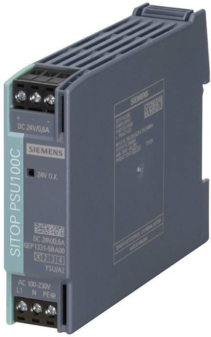 Siemens PSU100C napajanje za DIN šinu 24 V/DC 0,6 A 14 W