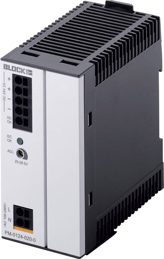 Block PM-0124-020-0 napajanje za DIN šinu 24 V/DC 2 A 48 W