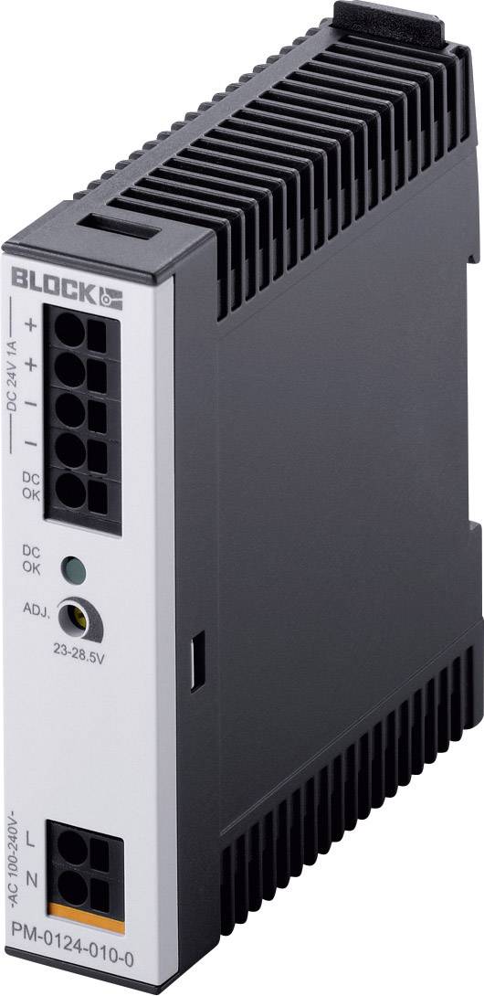 Block PM-0124-010-0 napajanje za DIN šinu 24 V/DC 1 A Push-I stezaljka