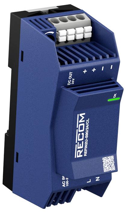 RECOM REFIN2U-S90/24/CL AC/DC industrijsko napajanje 370 V → 24 V 1 x z utično stezaljkom