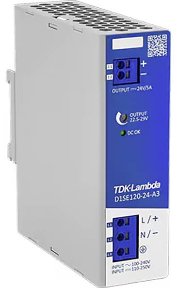 TDK-Lambda D1SE120-24-A3 napajanje za DIN šinu 90 V/AC, 93 V/DC → 22,5 V 120 W Push-I stezaljka