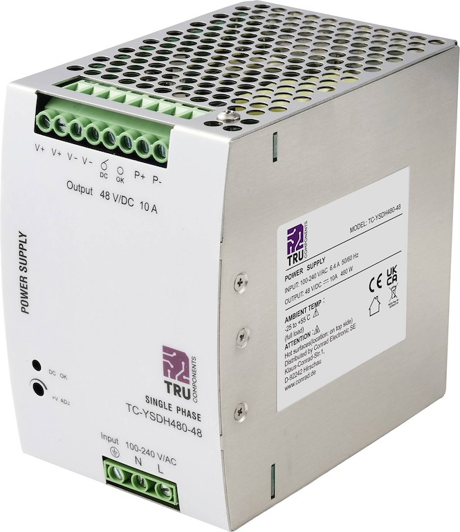 TRU COMPONENTS TC-YSDH480-48 napajanje za DIN šinu 48 V/DC 10 A 480 W