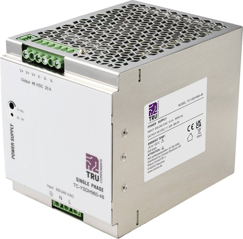 TRU COMPONENTS TC-YSDH960-48 napajanje za DIN šinu 48 V/DC 20 A 960 W