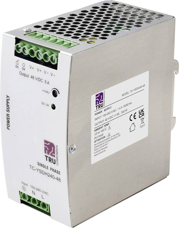 TRU COMPONENTS TC-YSDH240-48 napajanje za DIN šinu 48 V/DC 5 A 240 W