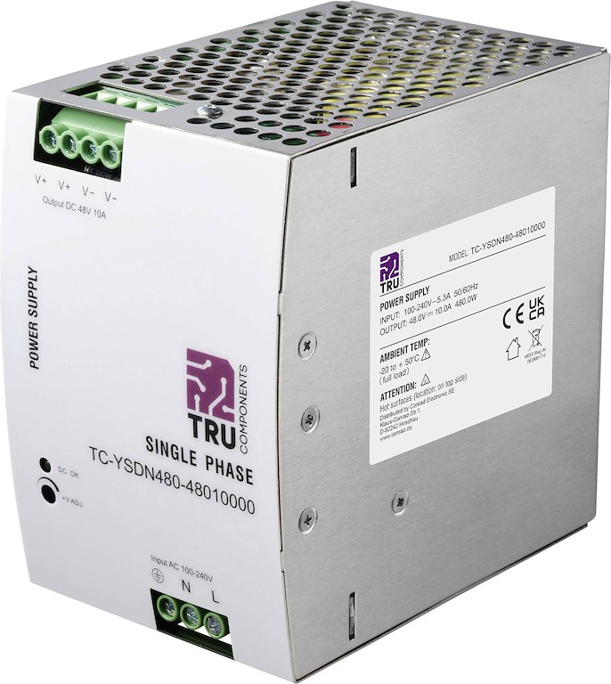 TRU COMPONENTS TC-YSDN480-48010000 napajanje za DIN šinu 100 V/AC → 48 V/DC 10 A 480 W