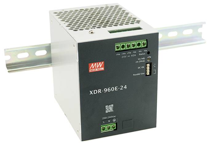 MEAN WELL XDR-960E-24 napajanje za DIN šinu 180 V → 24 V 40 A 960 W