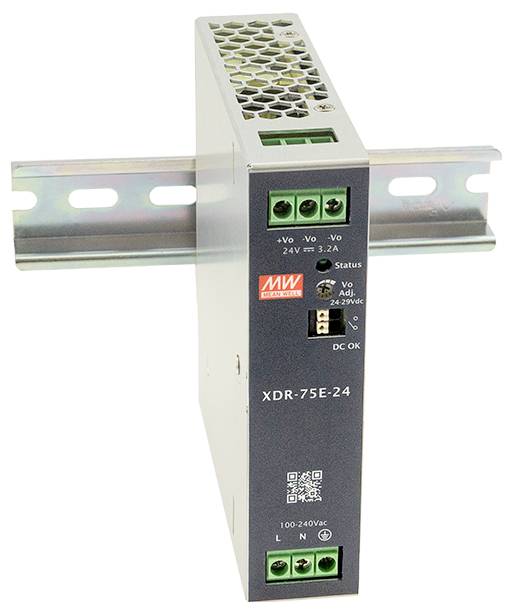 MEAN WELL XDR-75E-36 napajanje za DIN šinu 85 V → 36 V 2,1 A 75,6 W